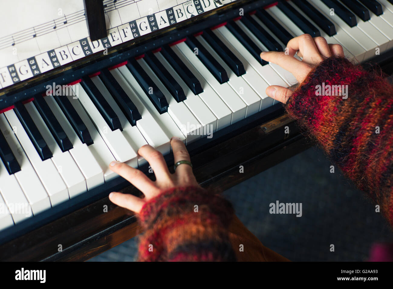 Hands playing classical piano hi-res stock photography and images - Alamy