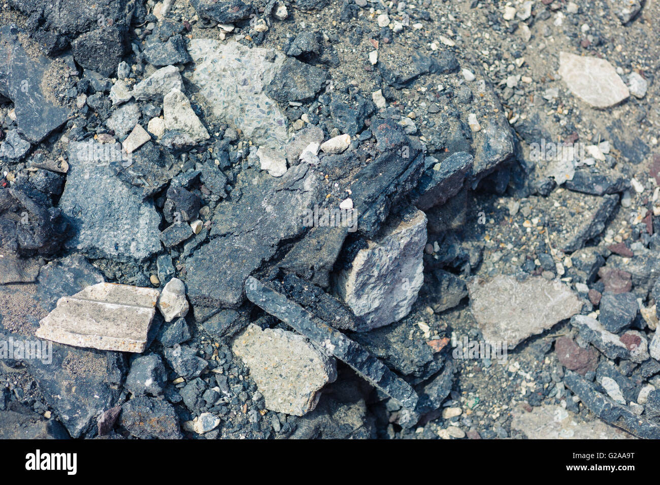 Rocks and rubble on the ground outside Stock Photo - Alamy