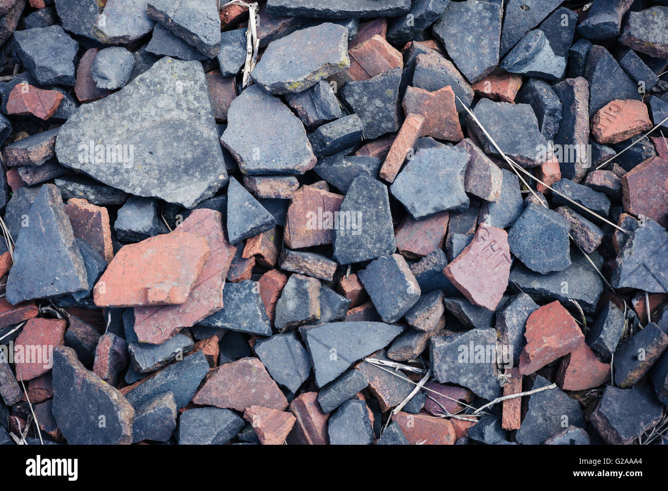Rocks and rubble on the ground outside Stock Photo - Alamy