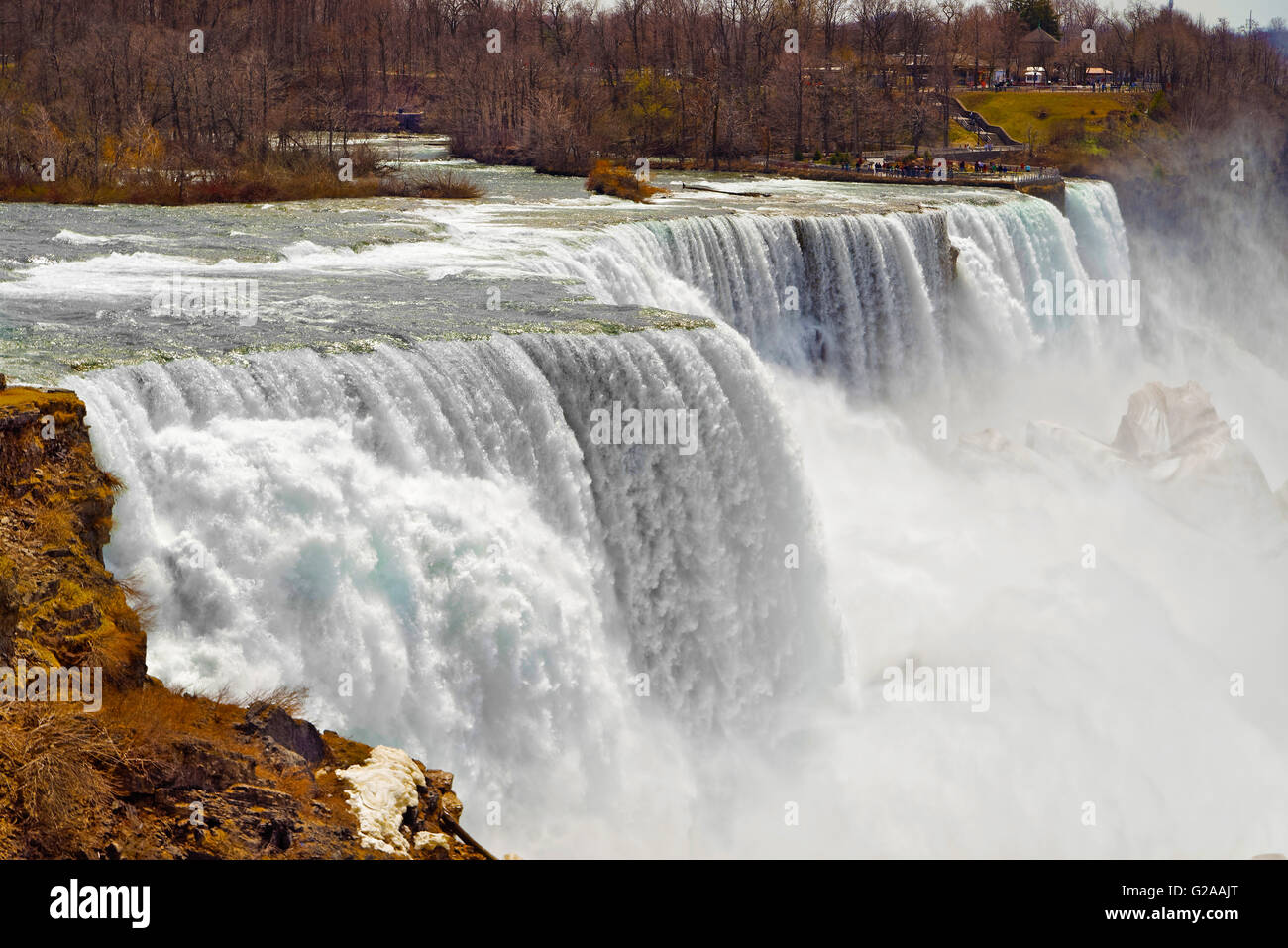 Niagara Falls viewed from an American side. A view from Niagara State ...
