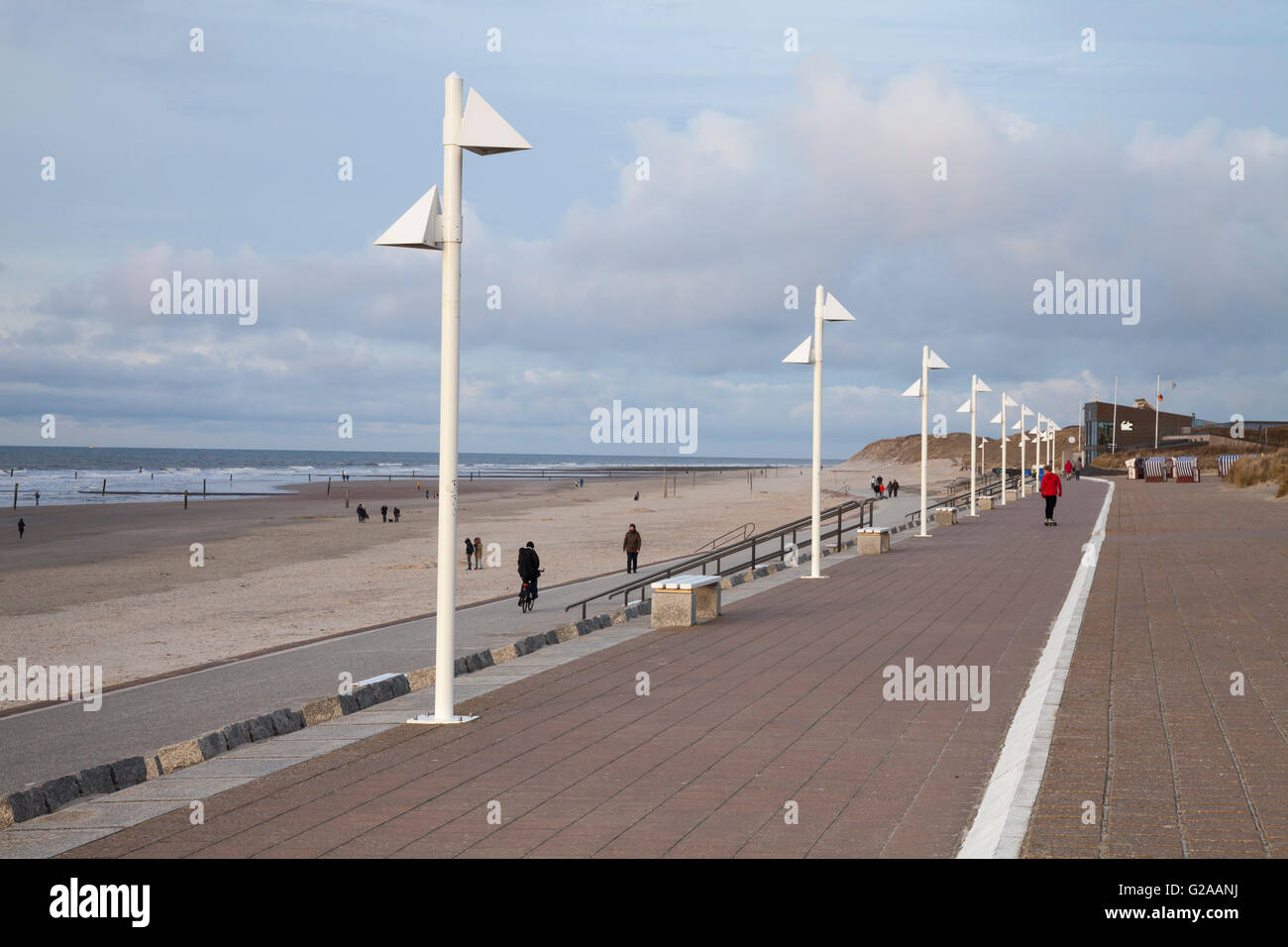 Promenade of Norderney in the evening Stock Photo - Alamy