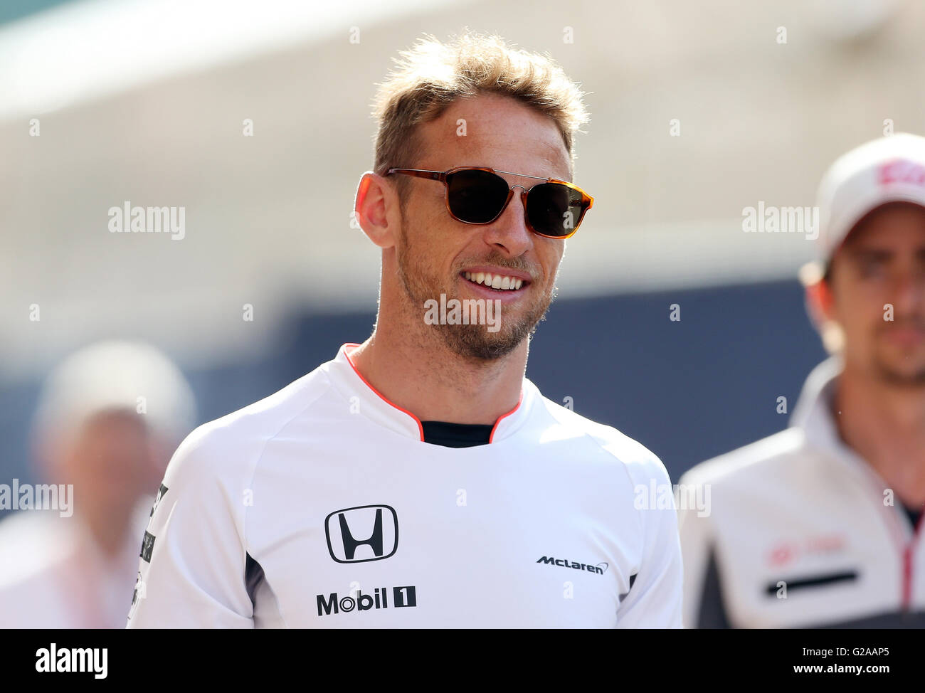 McLaren's Jenson Button on practice day of the Monaco Grand Prix at the ...