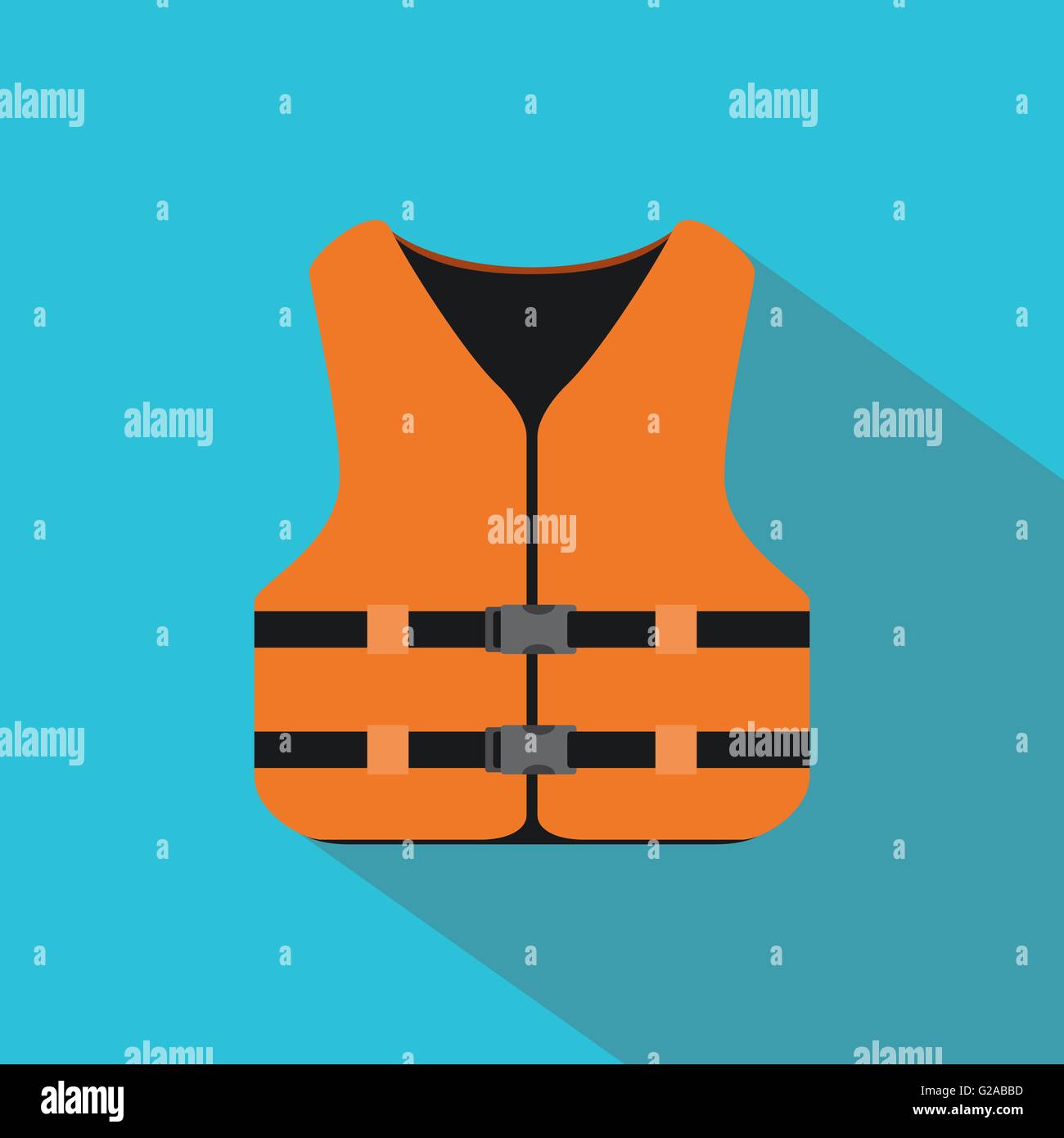 Black vest lifejacket Stock Vector Images - Alamy