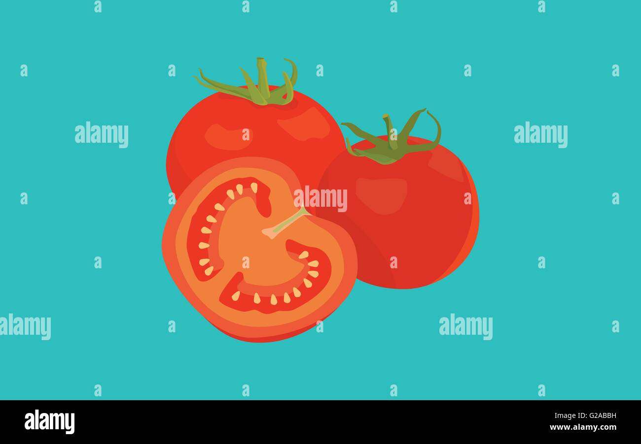 Tomatoe half Stock Vector Images - Alamy