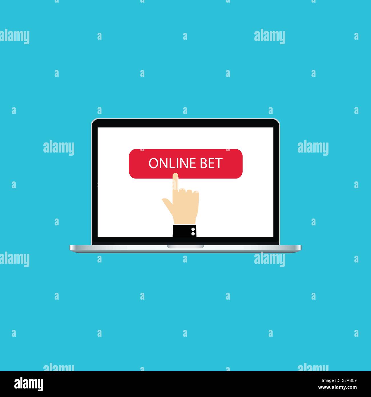 Businessman hand pointing against Stock Vector Images - Alamy