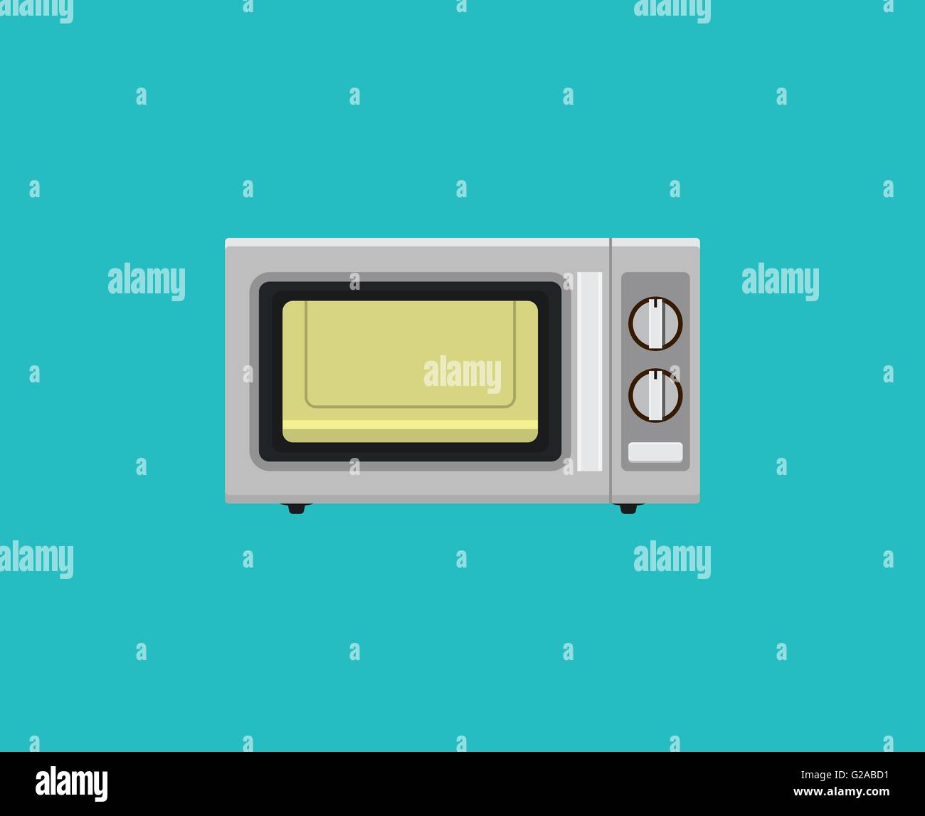 microwave single isolated object flat vector graphic illustration Stock ...