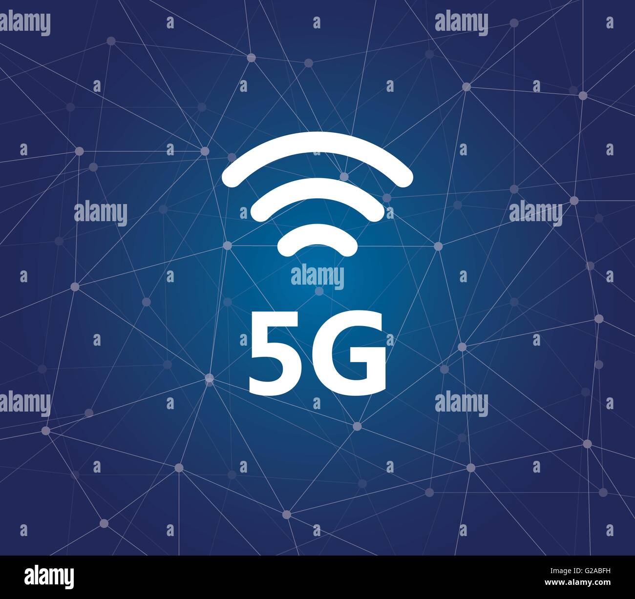 5g network technology icon symbol with blue dot galaxy background ...