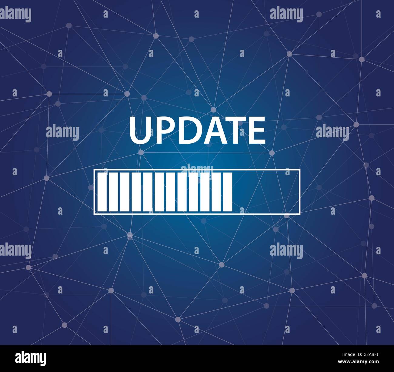 Update Progress Bar On Time Process Blue Background Galaxy Vector Graphic Illustration Stock 