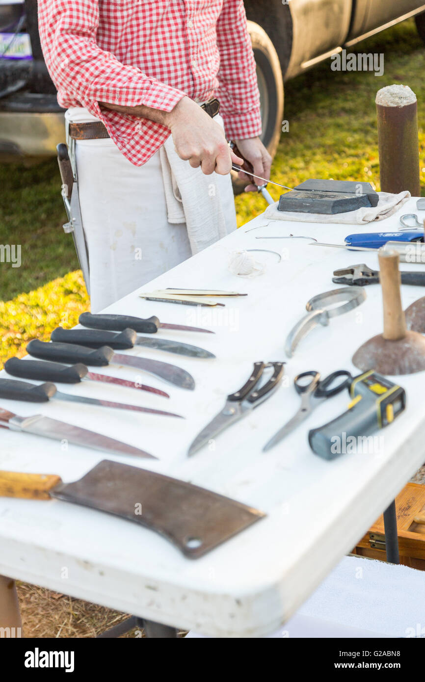 Old fashion butcher hi-res stock photography and images - Alamy