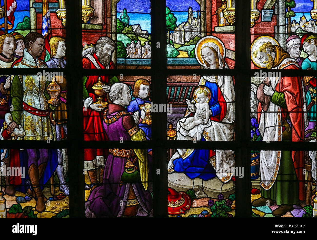 Three wise men stained glass hi-res stock photography and images - Alamy