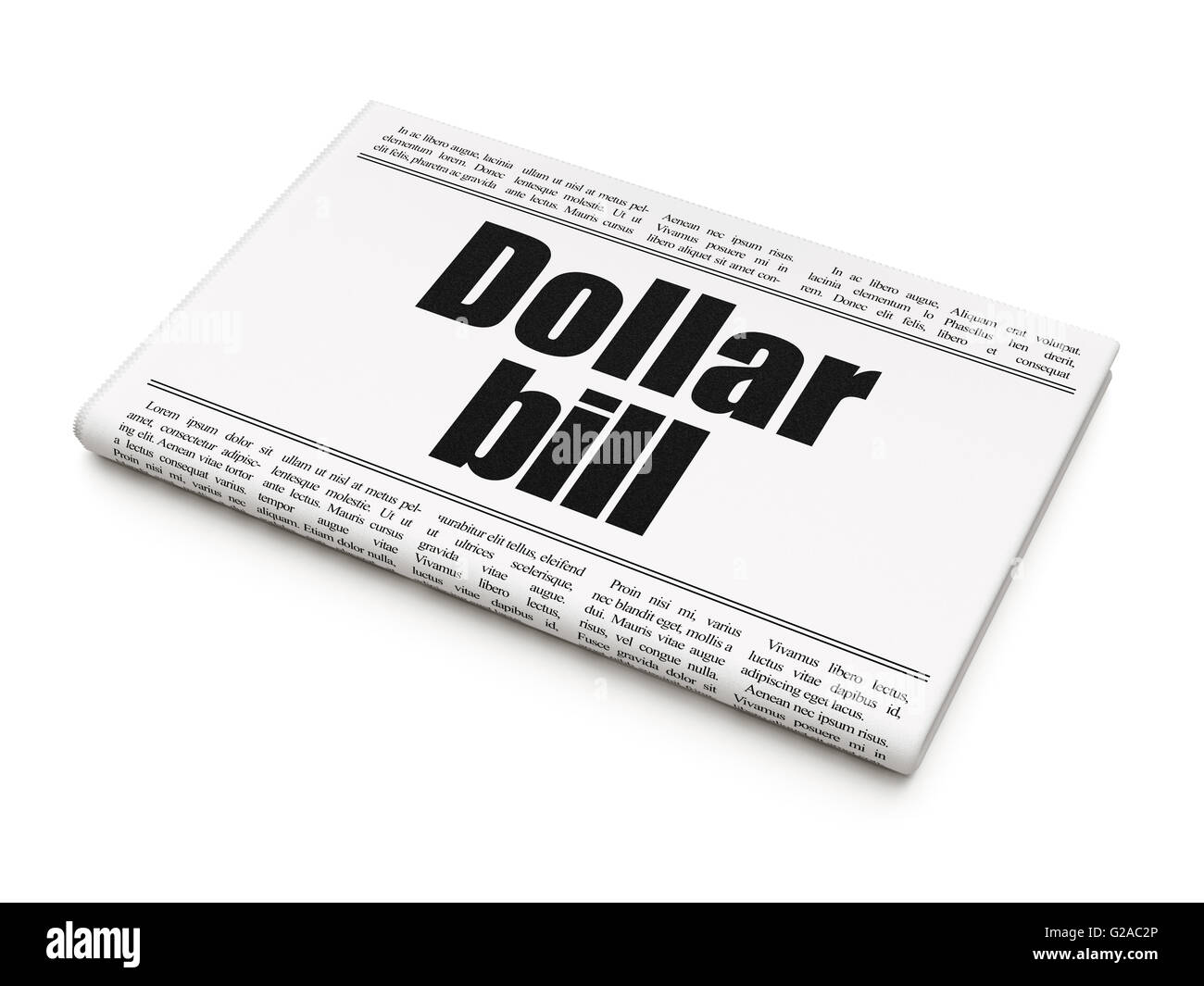 Money concept: newspaper headline Dollar Bill Stock Photo - Alamy