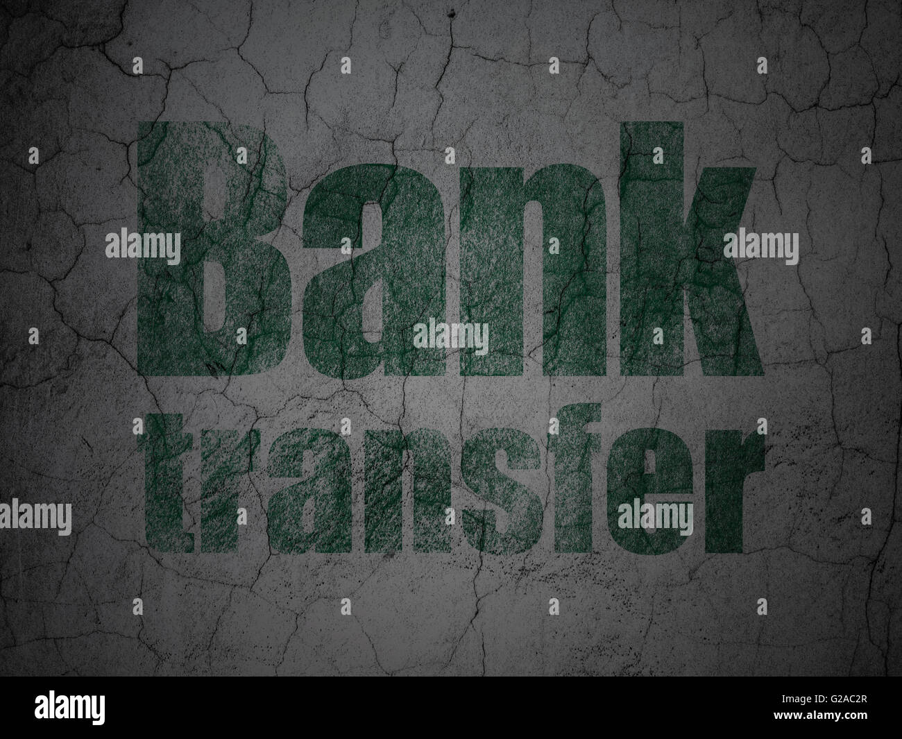 Money concept: Bank Transfer on grunge wall background Stock Photo - Alamy