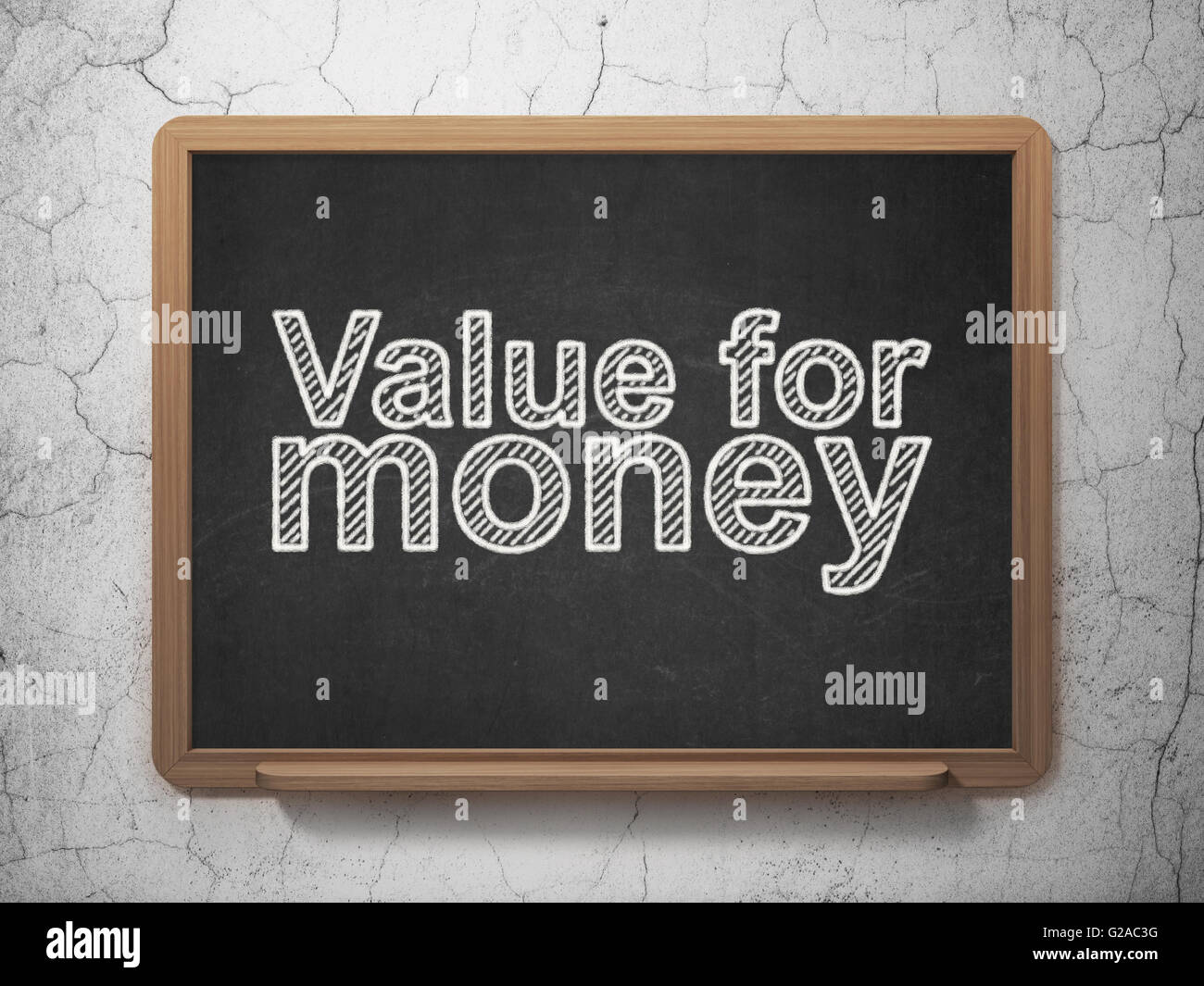Money concept: Value For Money on chalkboard background Stock Photo - Alamy