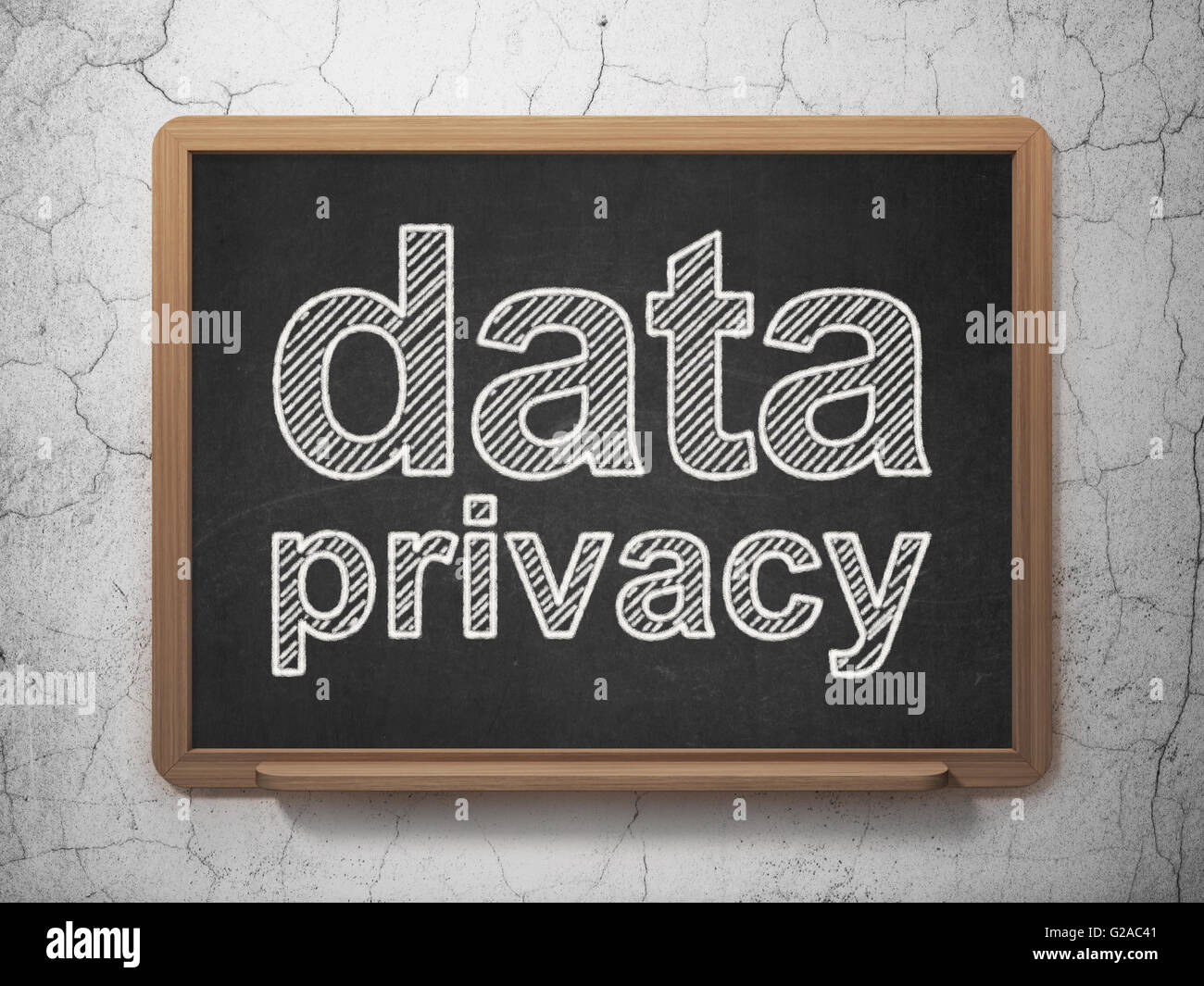 Safety concept: Data Privacy on chalkboard background Stock Photo - Alamy