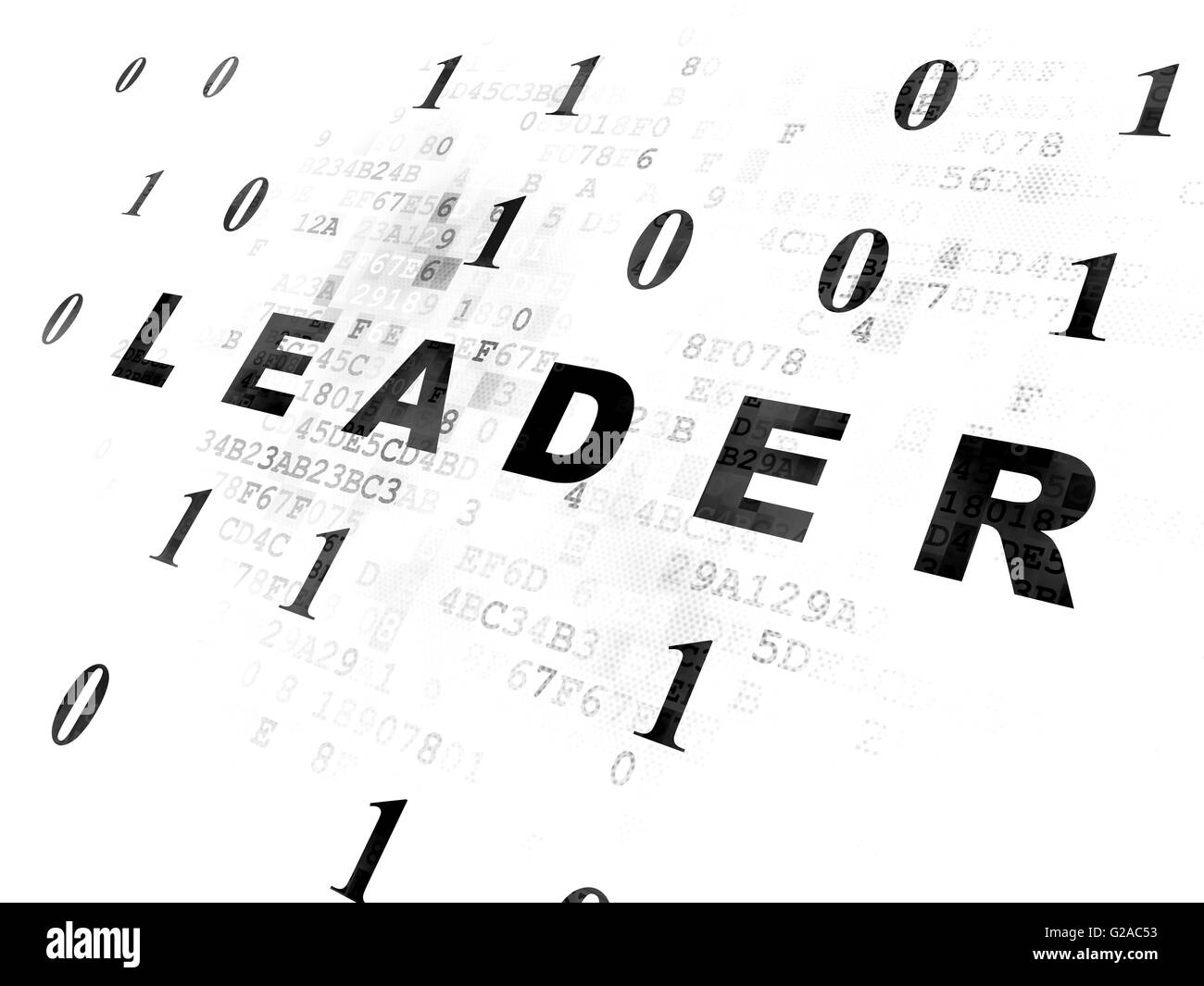 Finance concept: Leader on Digital background Stock Photo - Alamy