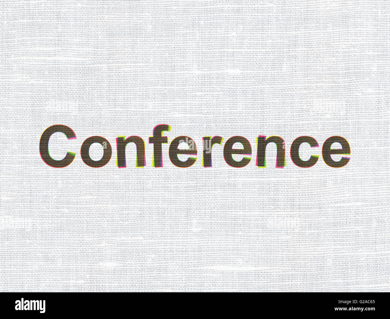 Business concept: Conference on fabric texture background Stock Photo ...