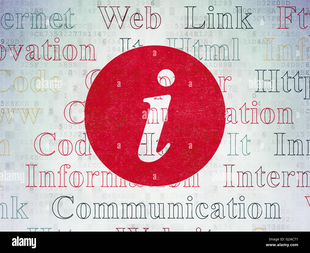 Web design concept: Information on Digital Data Paper background Stock ...