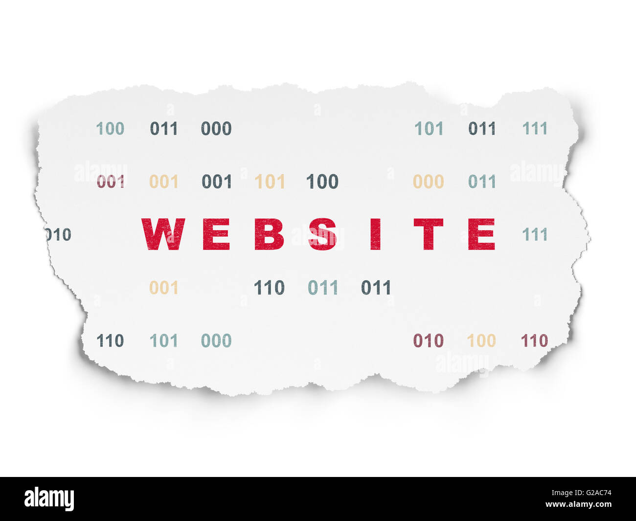 Web design concept: Website on Torn Paper background Stock Photo - Alamy