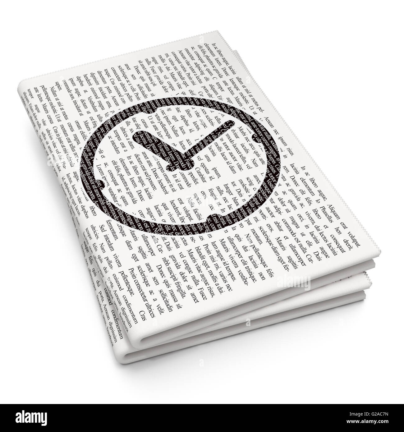 Timeline concept: Clock on Newspaper background Stock Photo - Alamy