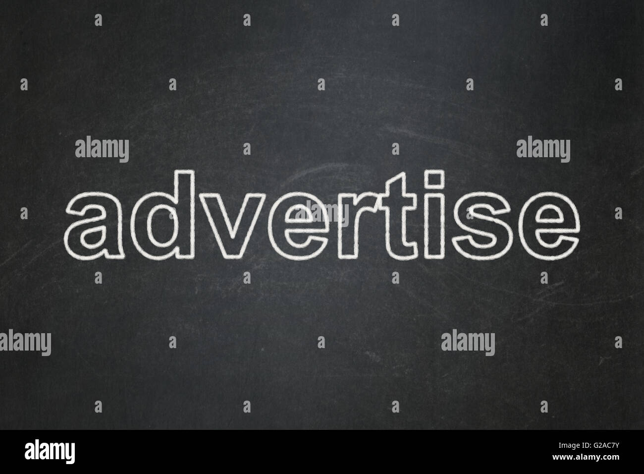 Advertising concept: Advertise on chalkboard background Stock Photo - Alamy