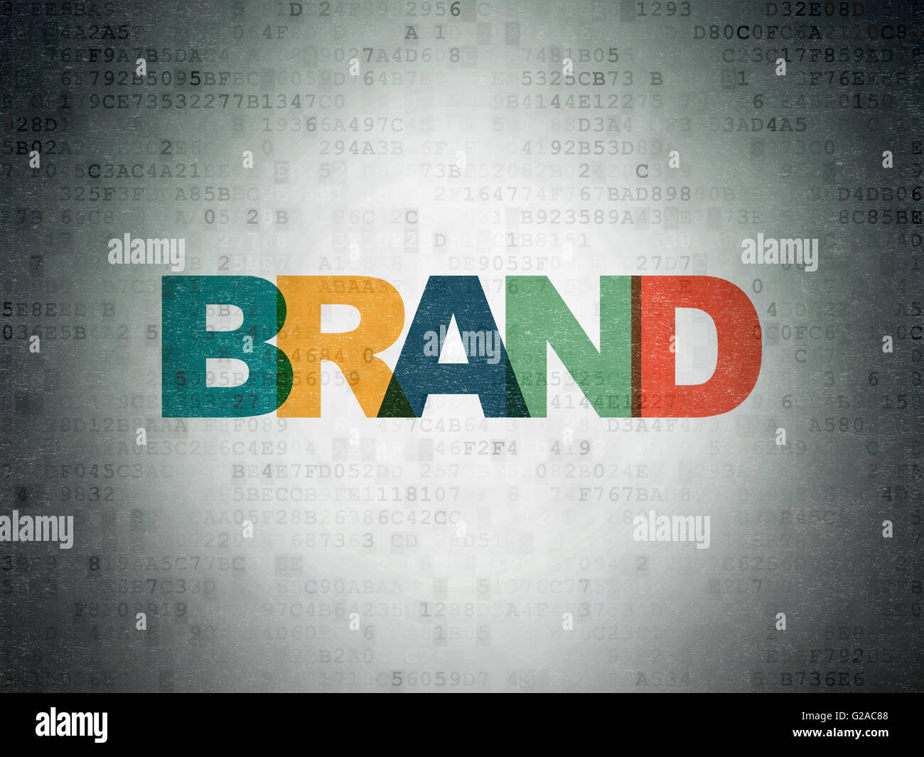 Advertising concept: Brand on Digital Data Paper background Stock Photo ...