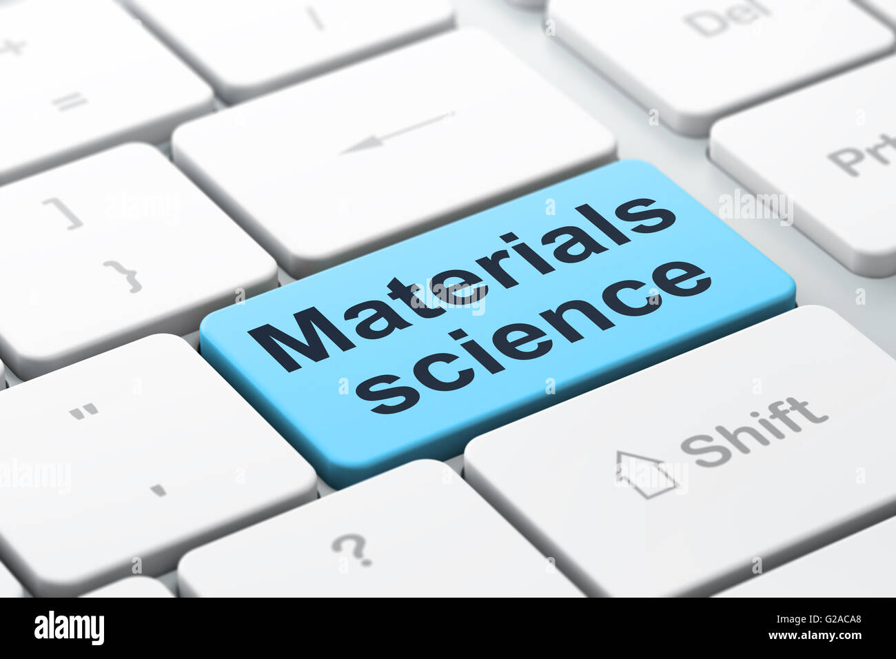 Science concept: Materials Science on computer keyboard background ...
