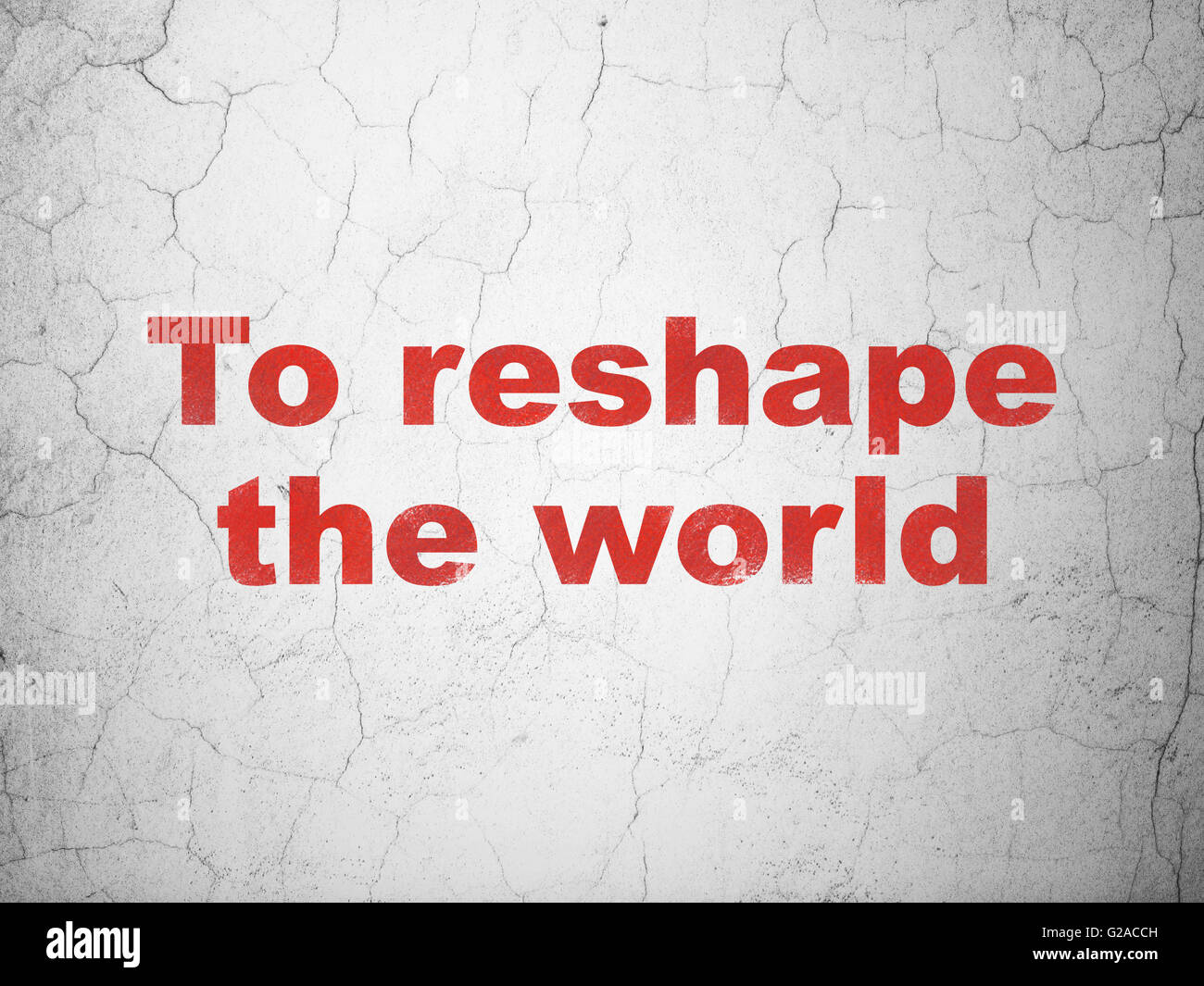 Political concept: To reshape The world on wall background Stock Photo ...