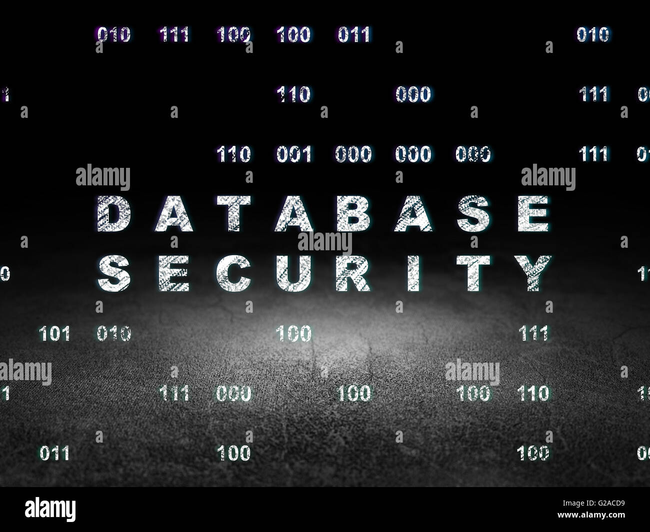 Database concept: Database Security in grunge dark room Stock Photo - Alamy