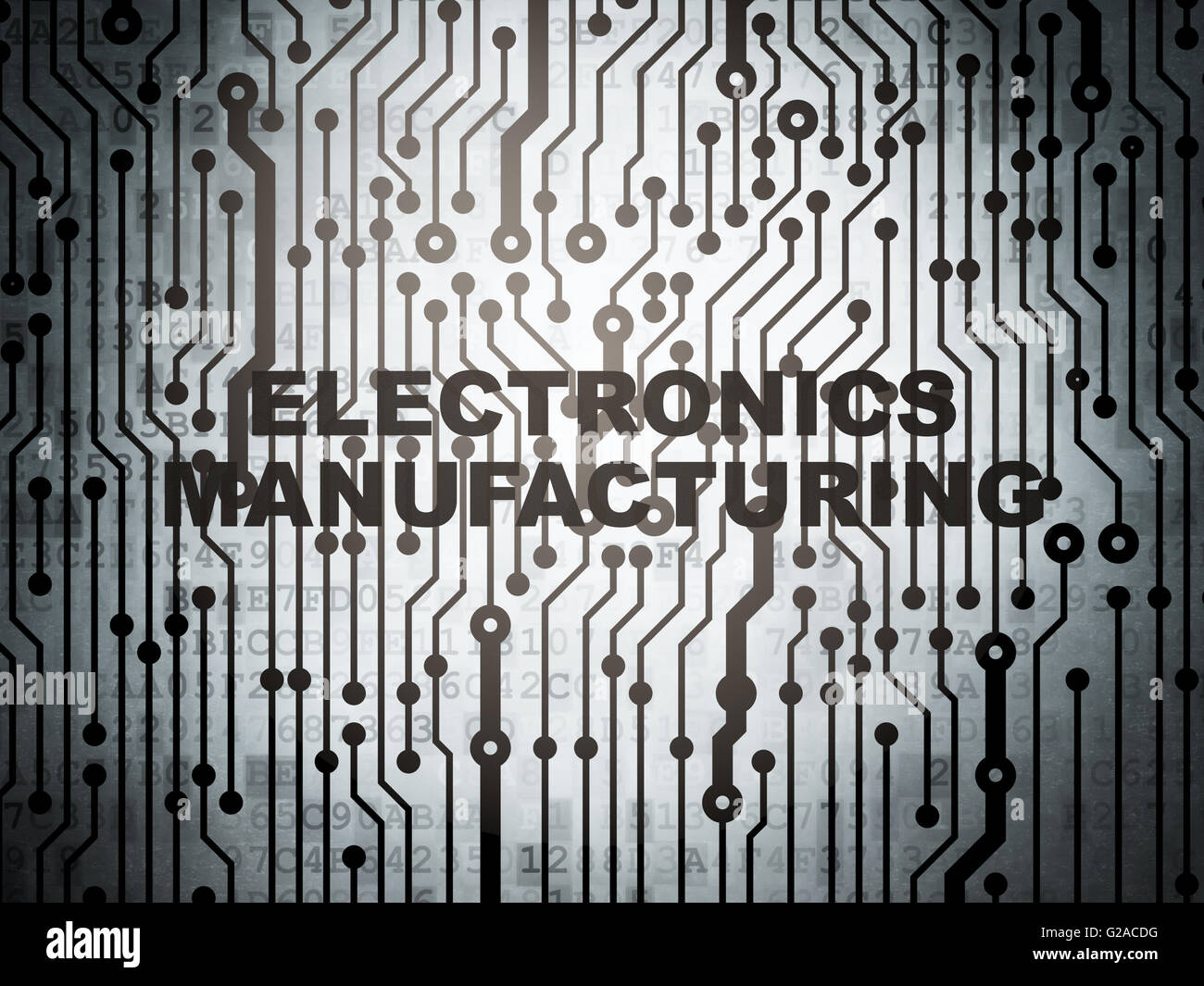 Industry Concept Circuit Board With Electronics Manufacturing Stock
