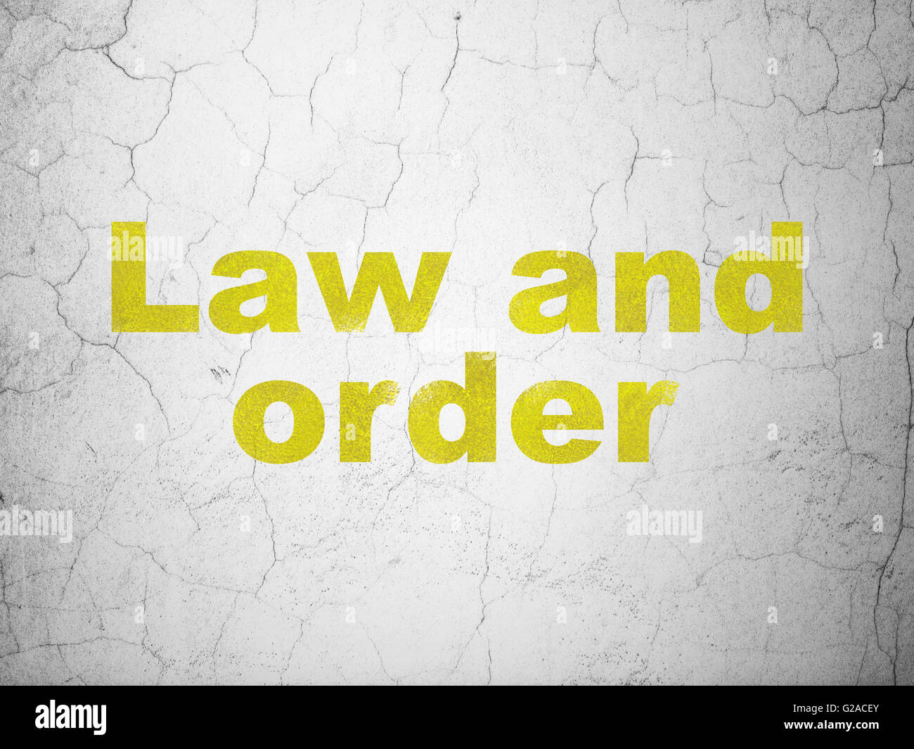 Law concept: Law And Order on wall background Stock Photo - Alamy