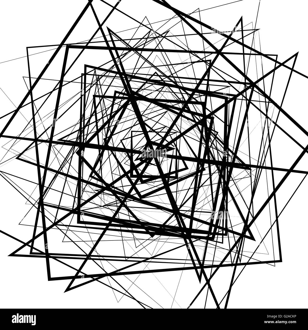 Random intersecting lines. Abstract monochrome geometric art Stock Vector Image & Art - Alamy