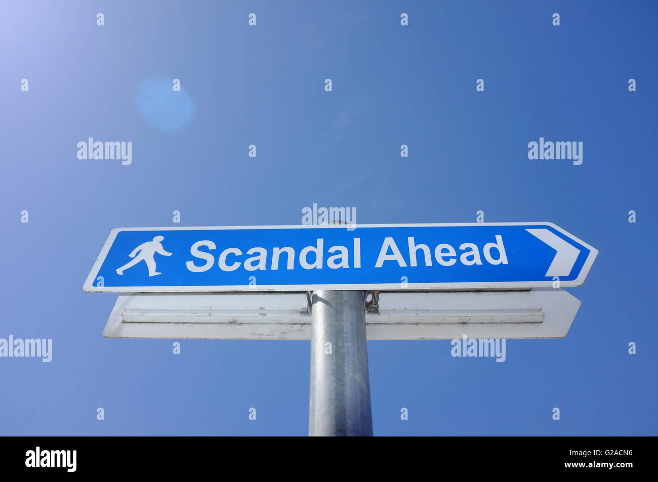 Scandal ahead sign hi-res stock photography and images - Alamy
