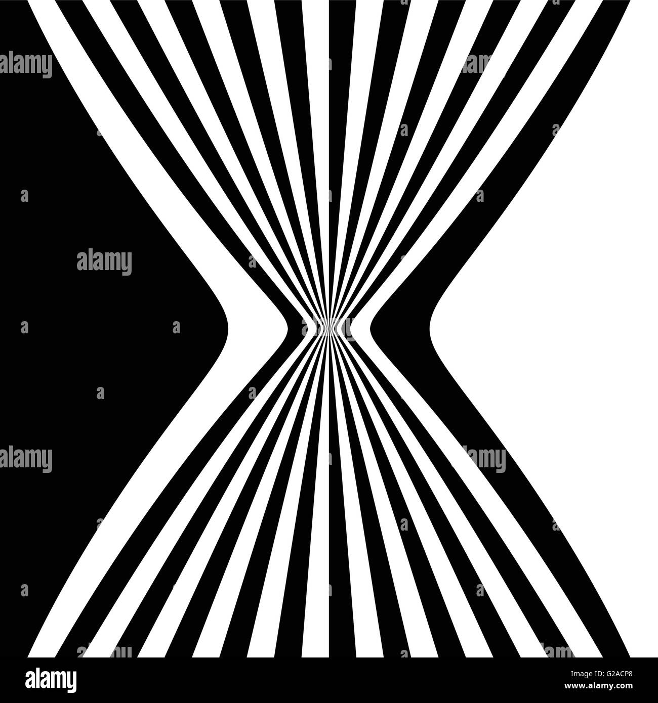 Asymmetric vertical lines with different distortions. Irregular ...