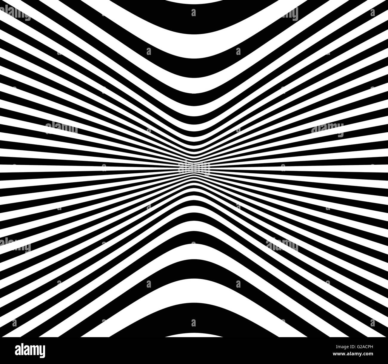 Lines pattern with distortion. Abstract geometric illustration Stock ...