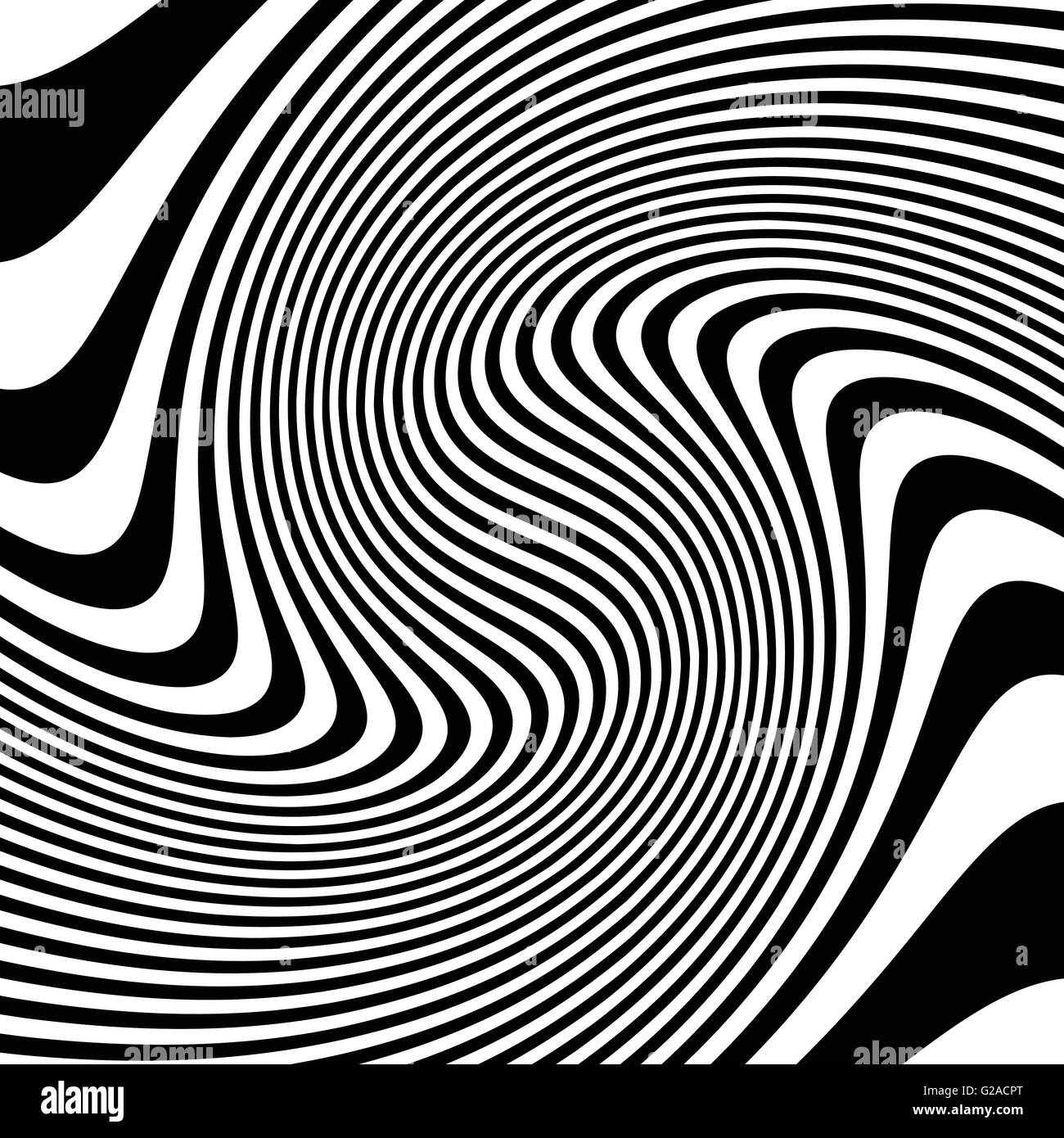 Lines pattern with distortion. Abstract geometric illustration Stock ...