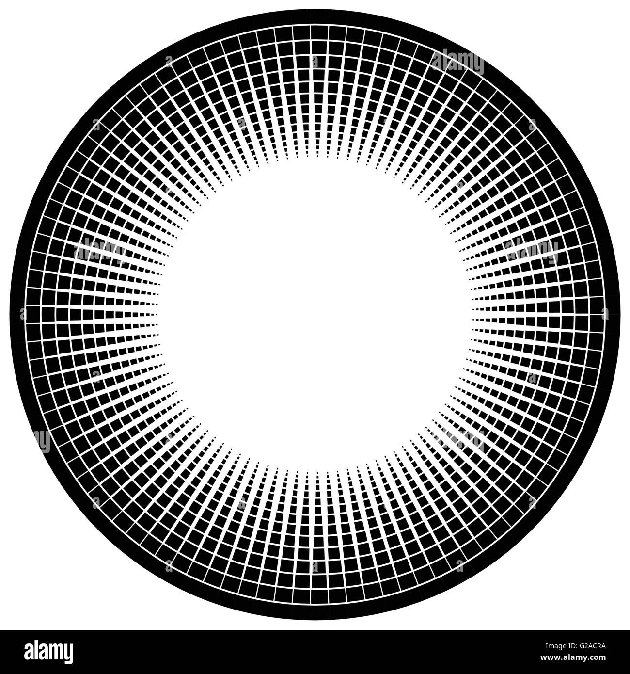 Geometric circle element with radial rectangle shapes Stock Vector ...