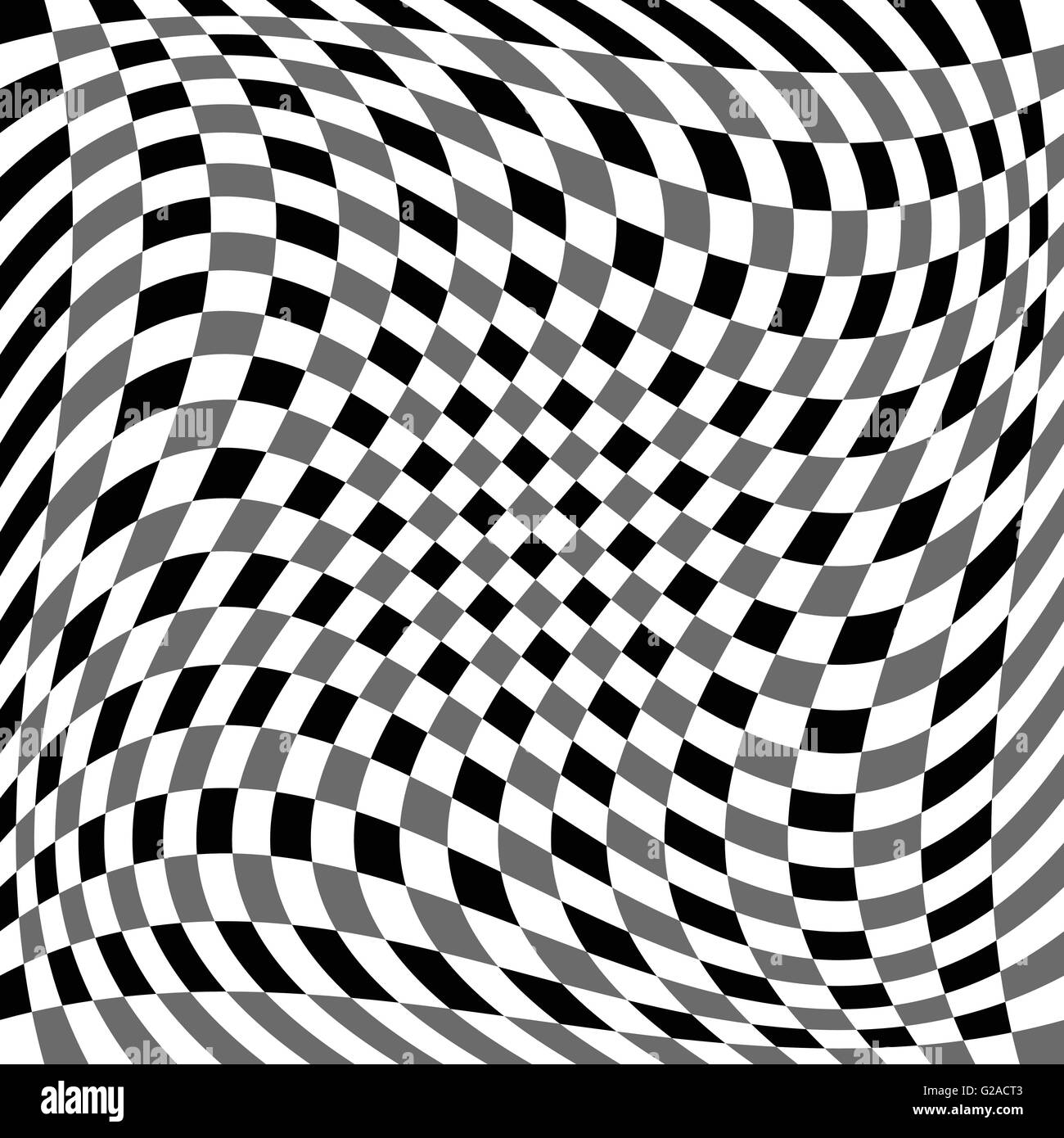 Checkered pattern with spiral, twirl, swirl distortion effect Stock ...