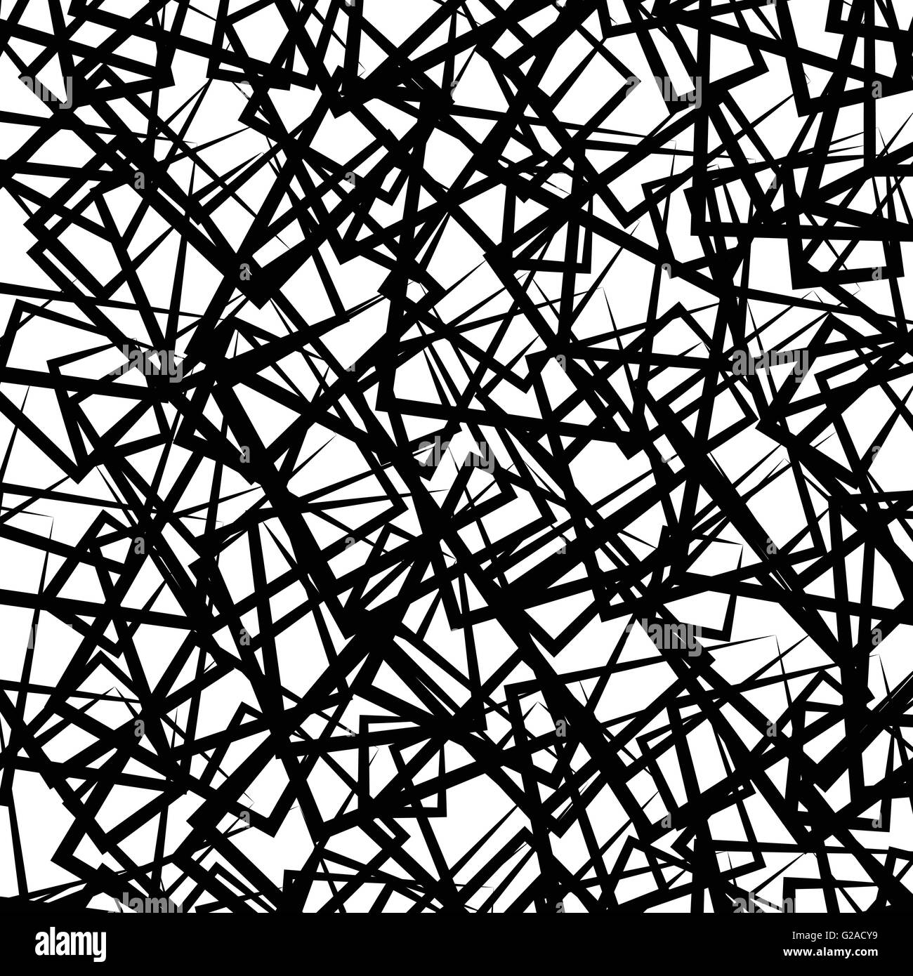 Random, scattered squares abstract uncolored geometric pattern Stock ...