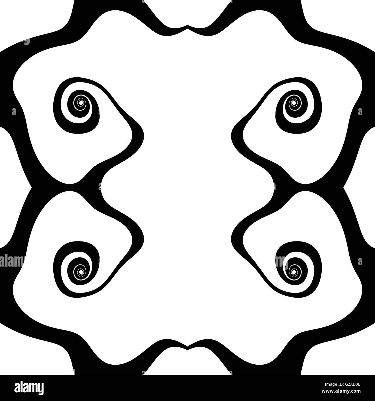 Abstract inkblot pattern. Monochrome freeform pattern. (Repeatable ...