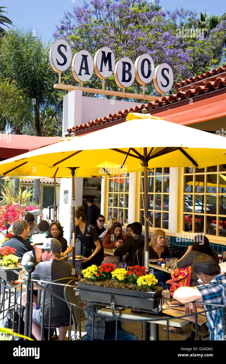 Sambos restaurant sign in Santa Barbara Stock Photo - Alamy