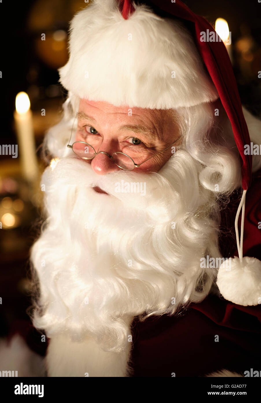 Portrait of Santa Claus Stock Photo - Alamy