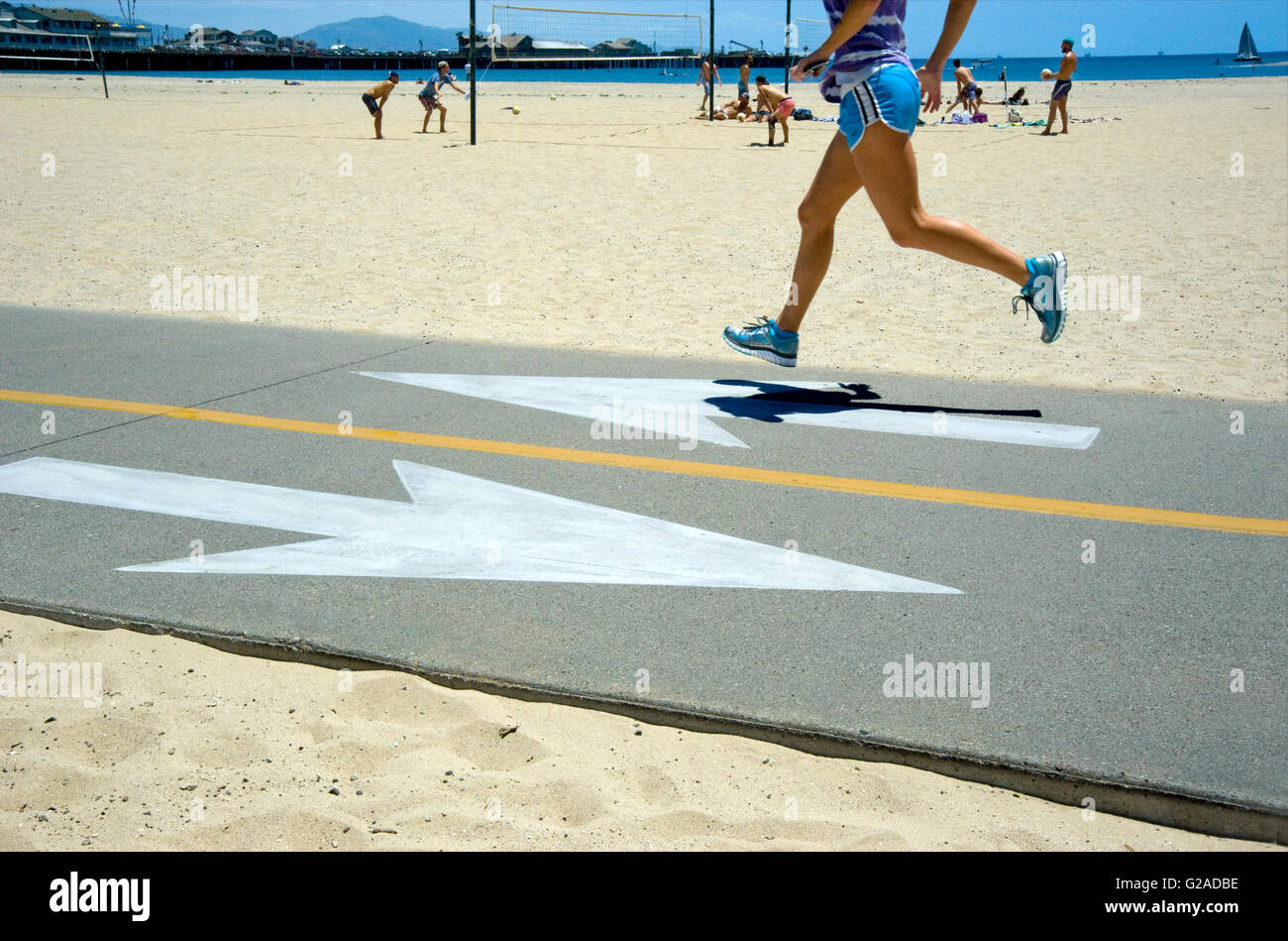 Sandy beach bike ride hi-res stock photography and images - Alamy