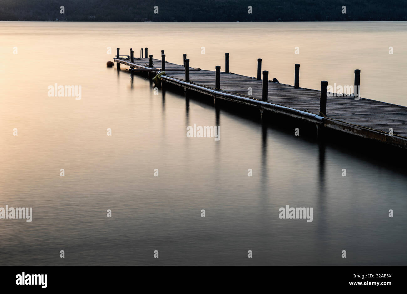 Jetty on lake George in Adirondack region Stock Photo - Alamy