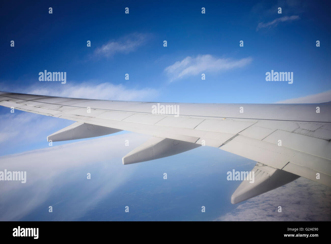 Cropped image of airplane in sky Stock Photo - Alamy