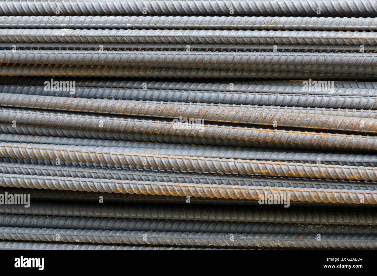 Steel rods or bars used to reinforce concrete Stock Photo - Alamy