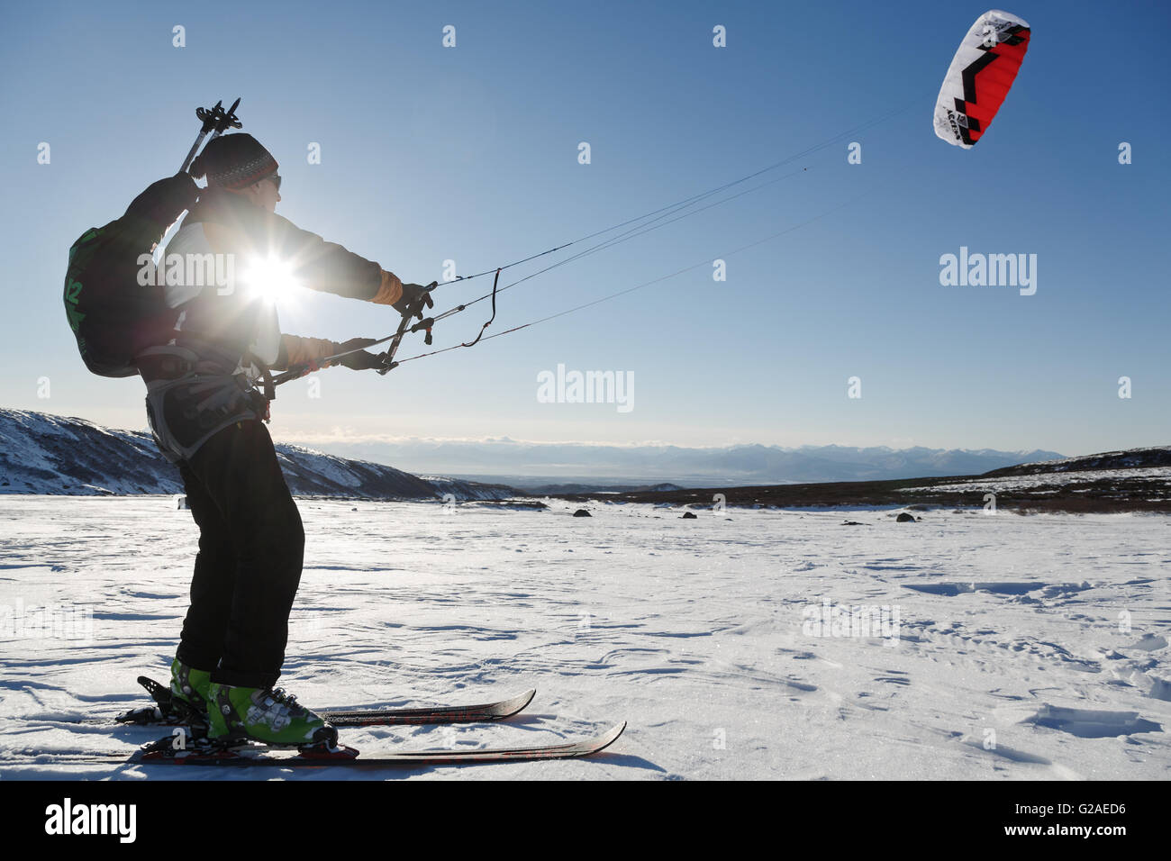 Kiteboarding Snow