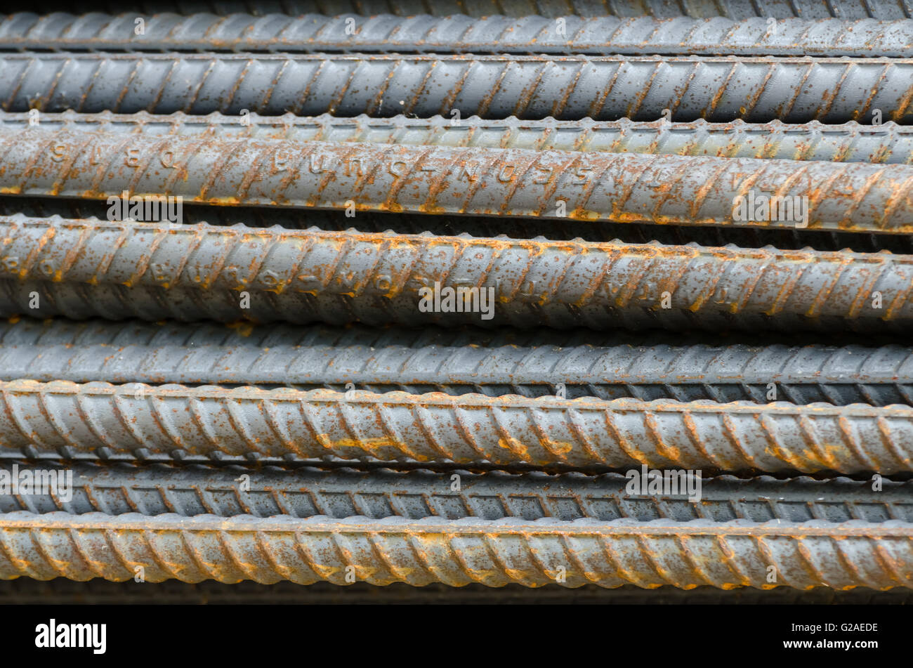 Steel rods or bars used to reinforce concrete Stock Photo - Alamy