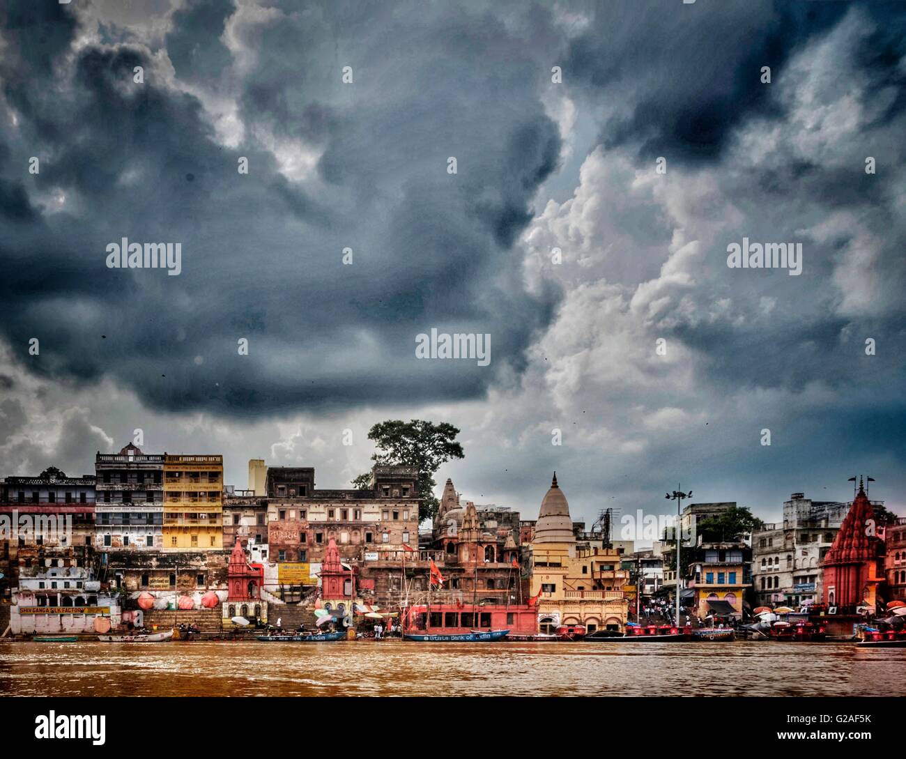 Varanasi ghat the Holy city or City of Temple ganges river shiva temple ...