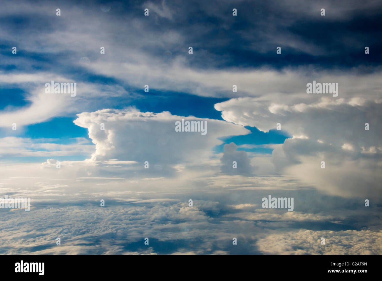 Aerial view of clouds, China Stock Photo - Alamy