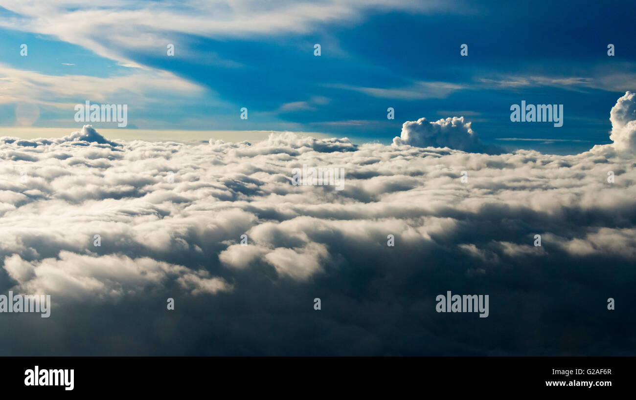 Aerial view of clouds, China Stock Photo - Alamy
